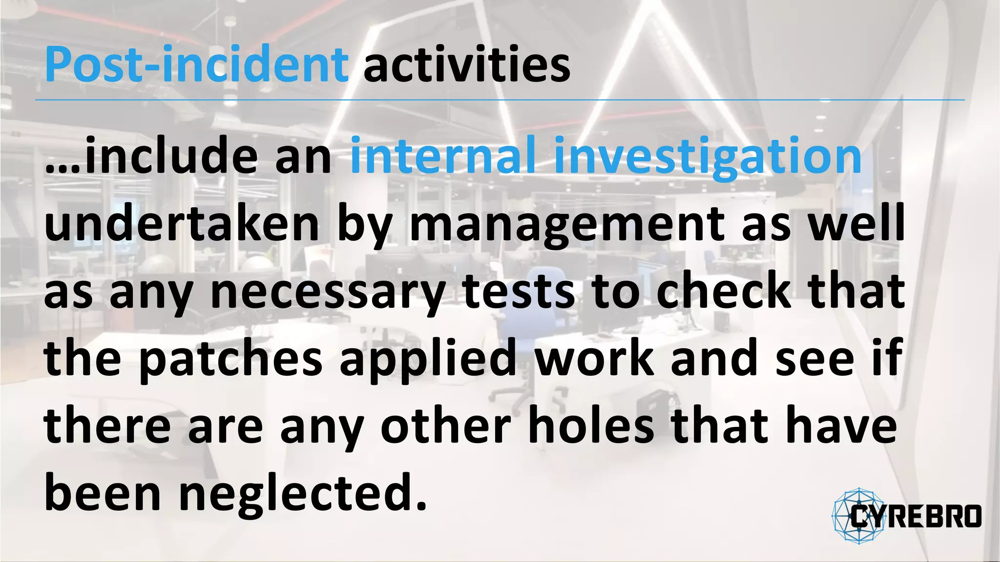 The ins and outs of effective incident response | PPT