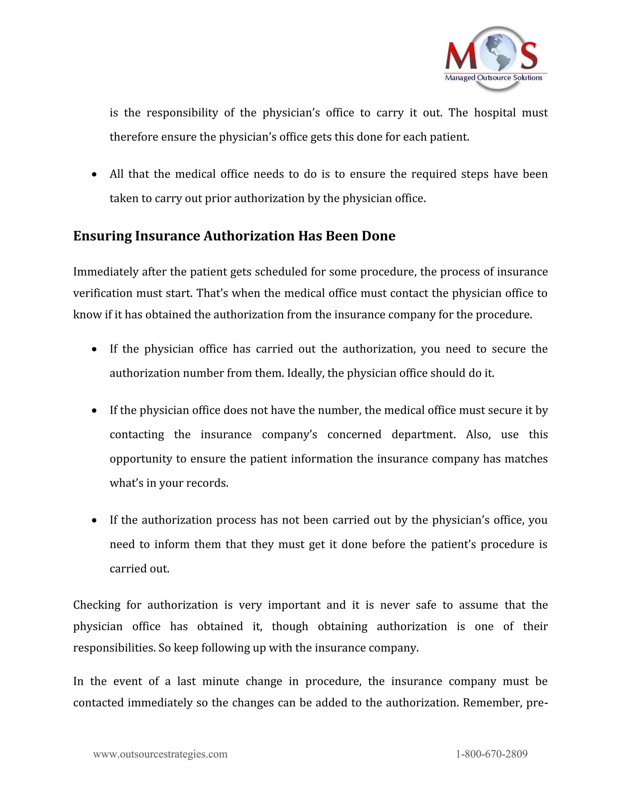 The ins and outs of insurance verification and authorization | PDF