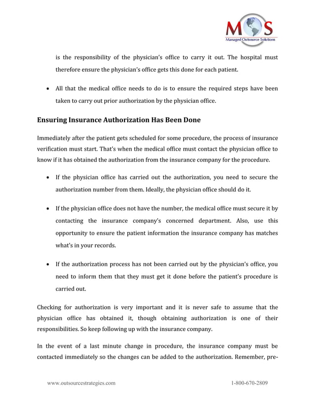 The ins and outs of insurance verification and authorization | PDF