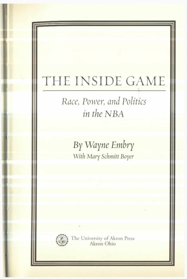 THE INSIDE GAME - Wayne Embry | PDF