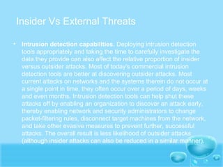 The insider versus external threat | PPT