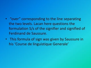 The insistence in the letter of unconsious ppt | PPTX