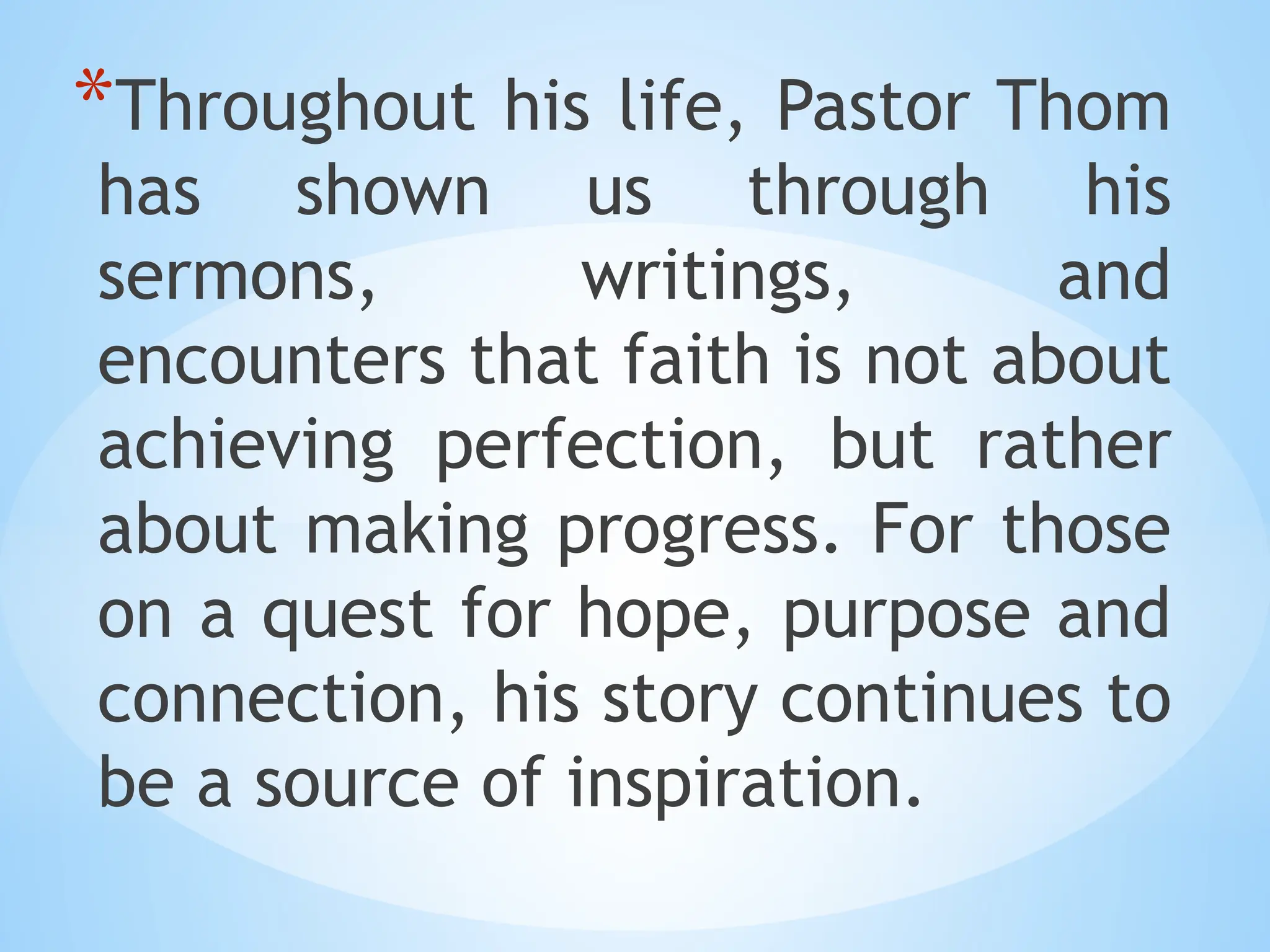 The Inspiring Journey of Pastor Thom O’Leary: Three Decades of Faith | PPTX