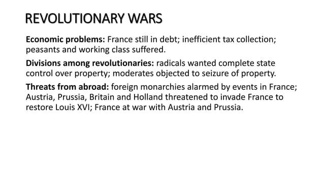 CAMBRIDGE AS HISTORY: FRANCE REVOLUTION MODULE. THE INSTABILITY OF ...