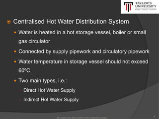 The installation of hot water supply for hotel | PPTX