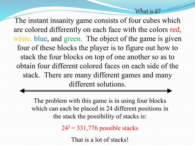 The instant insanity game | PPT