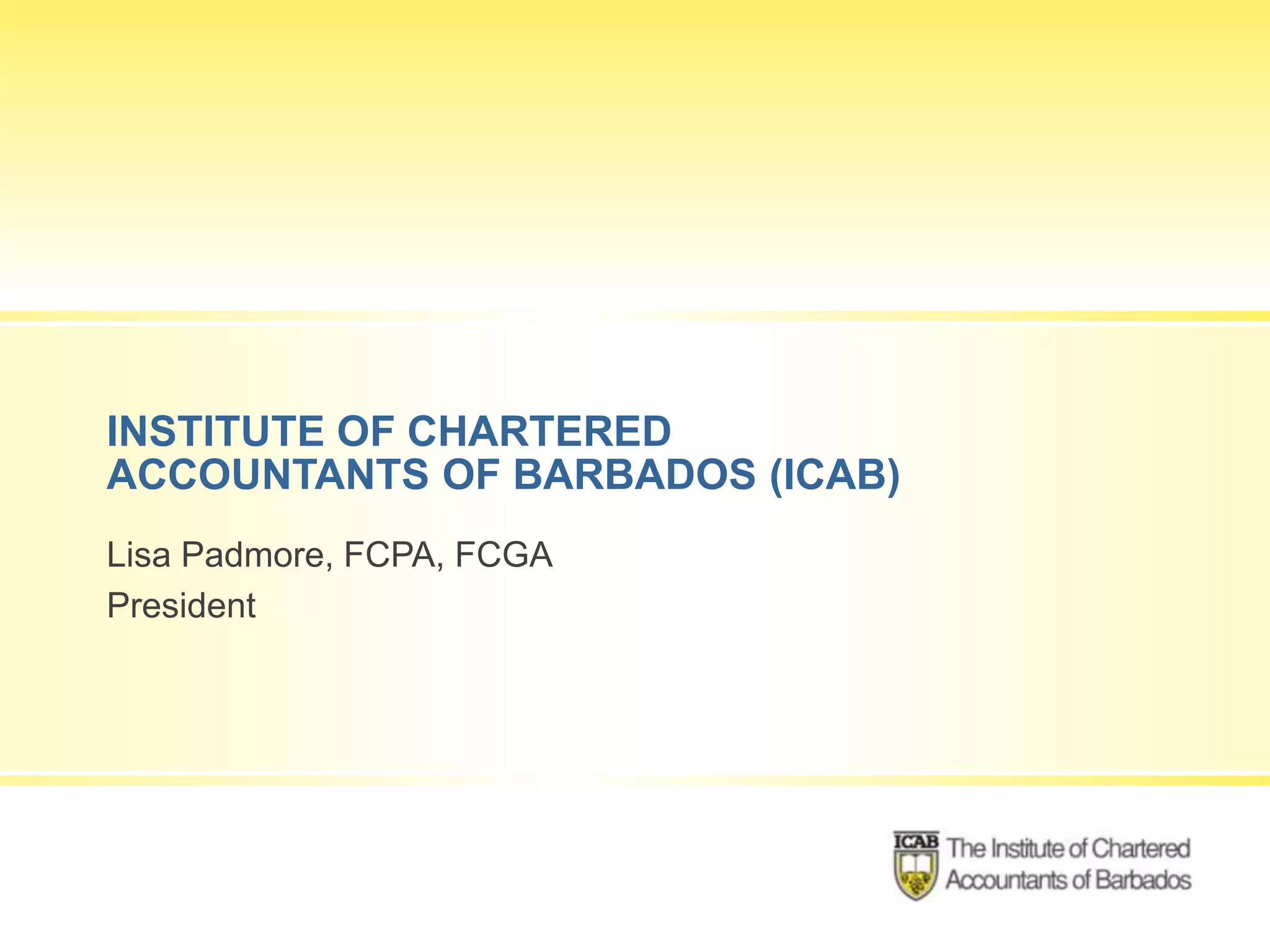 Institute Of Chartered Accountants Of Barbados | PPTX