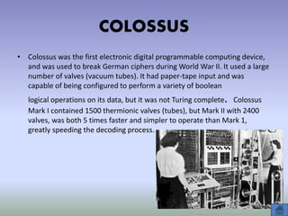 Early computers, history , and its types (The institute of chartered ...