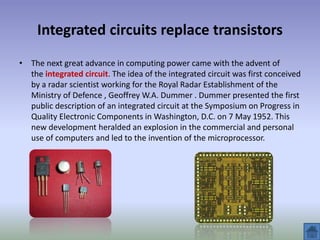 Early computers, history , and its types (The institute of chartered ...