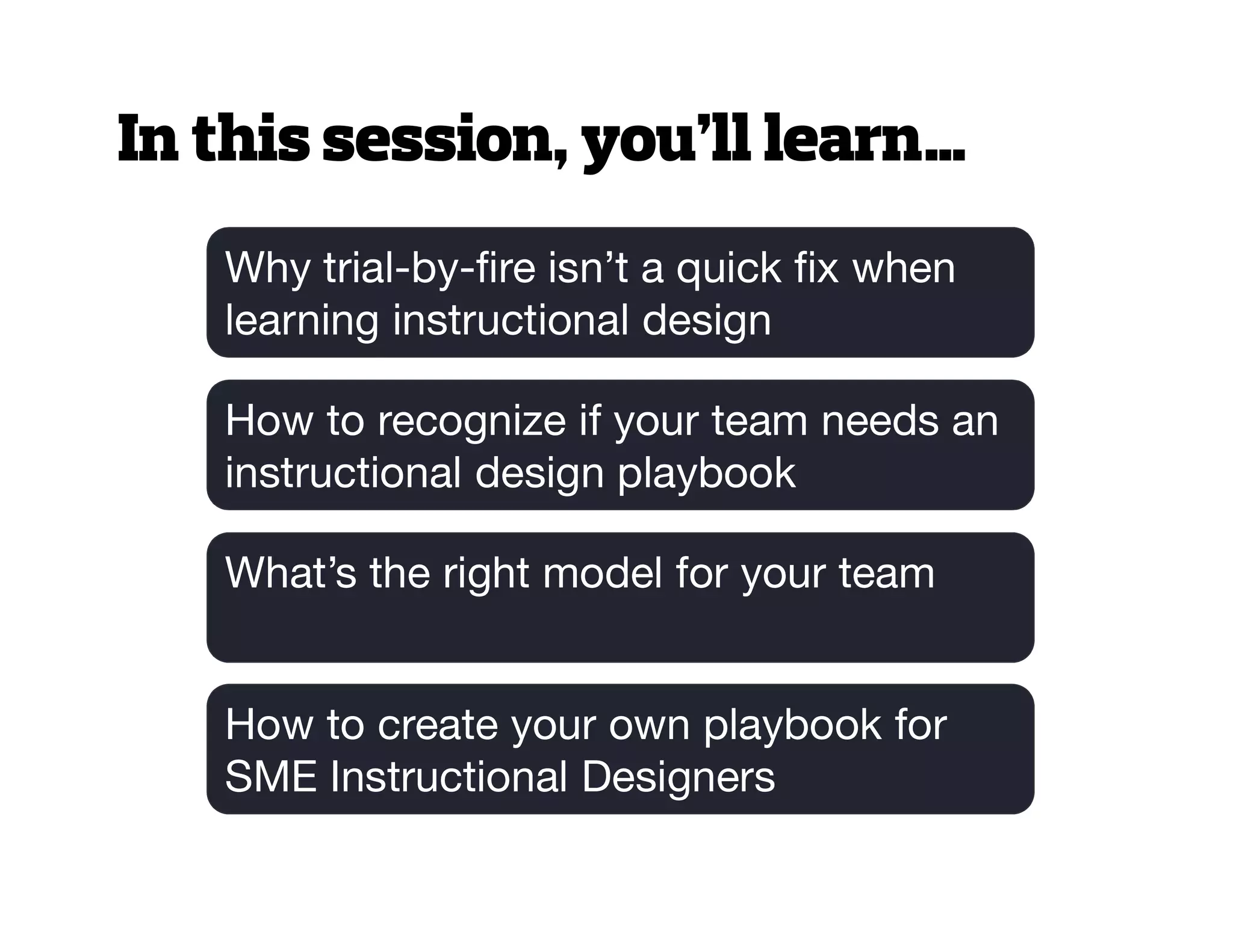 The Instructional Design Playbook | PDF