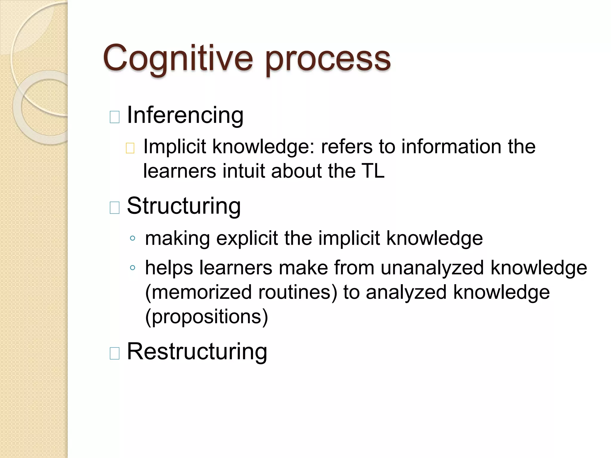 The intake hypothesis | PPTX