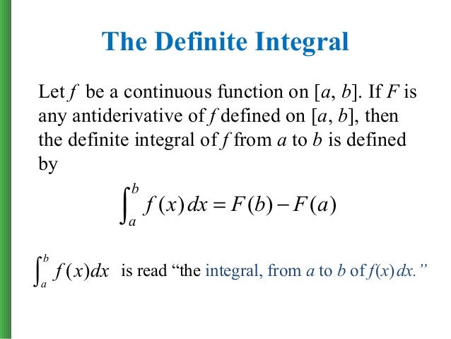 The integral
