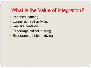 The integrated approach | PPTX
