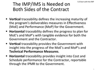 The integrated master plan and integrated master schedule | PDF