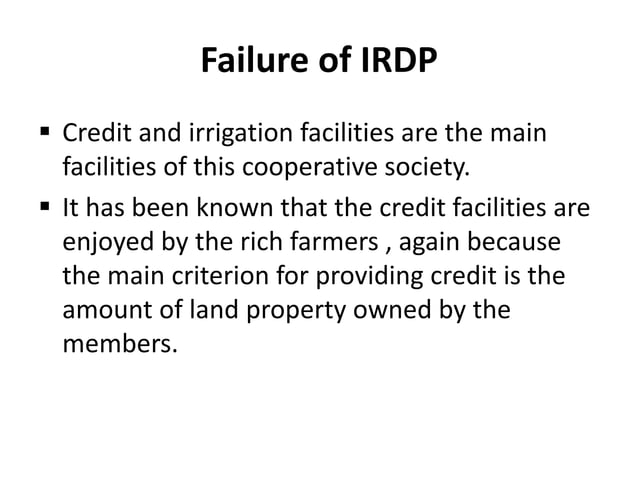 The integrated rural development | PPTX