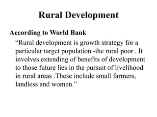 The integrated rural development | PPTX