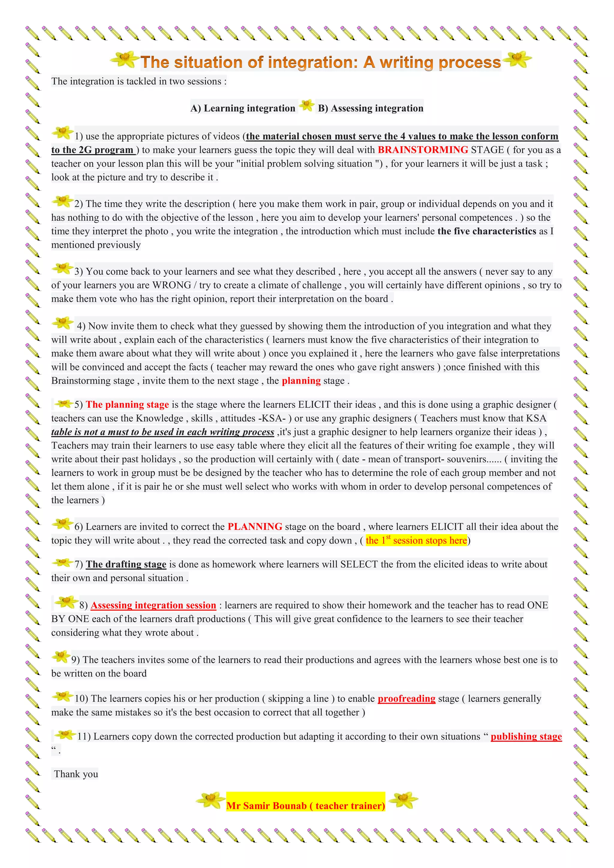 The integrated situation a writing process | PDF
