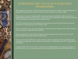 The Integration Executive | PPT | Free Download