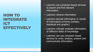 The integration of ict in sa classrooms | PPTX