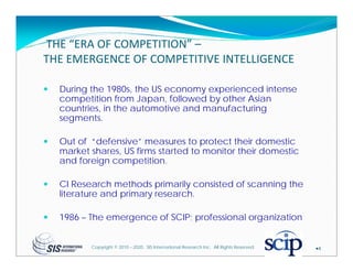 The Integration of Market Research and Competitive Intelligence | PPT