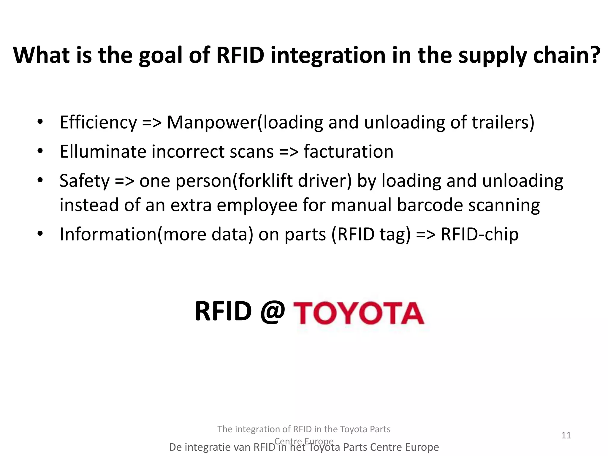 RFID integration at Toyota Parts Centre Europe | PPSX