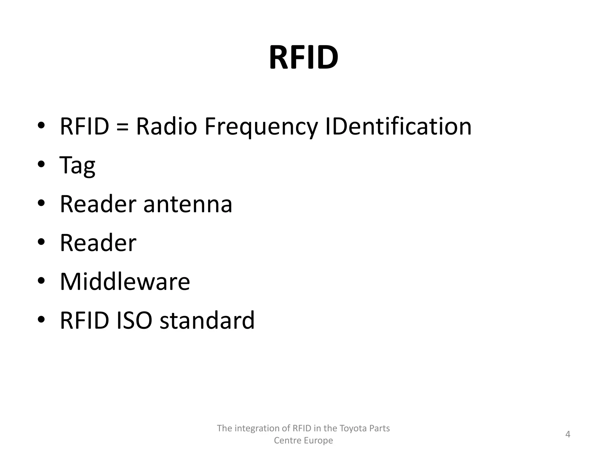 RFID integration at Toyota Parts Centre Europe | PPSX