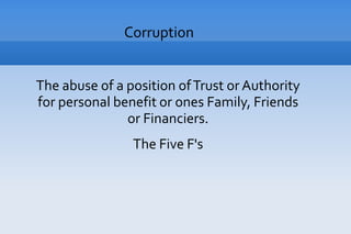 The Integrity Matrix - a comparison of Anti-Corruption approaches | PPTX