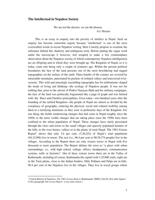 Prof K P Malla's The intellectual in nepalese. 1970 | PDF