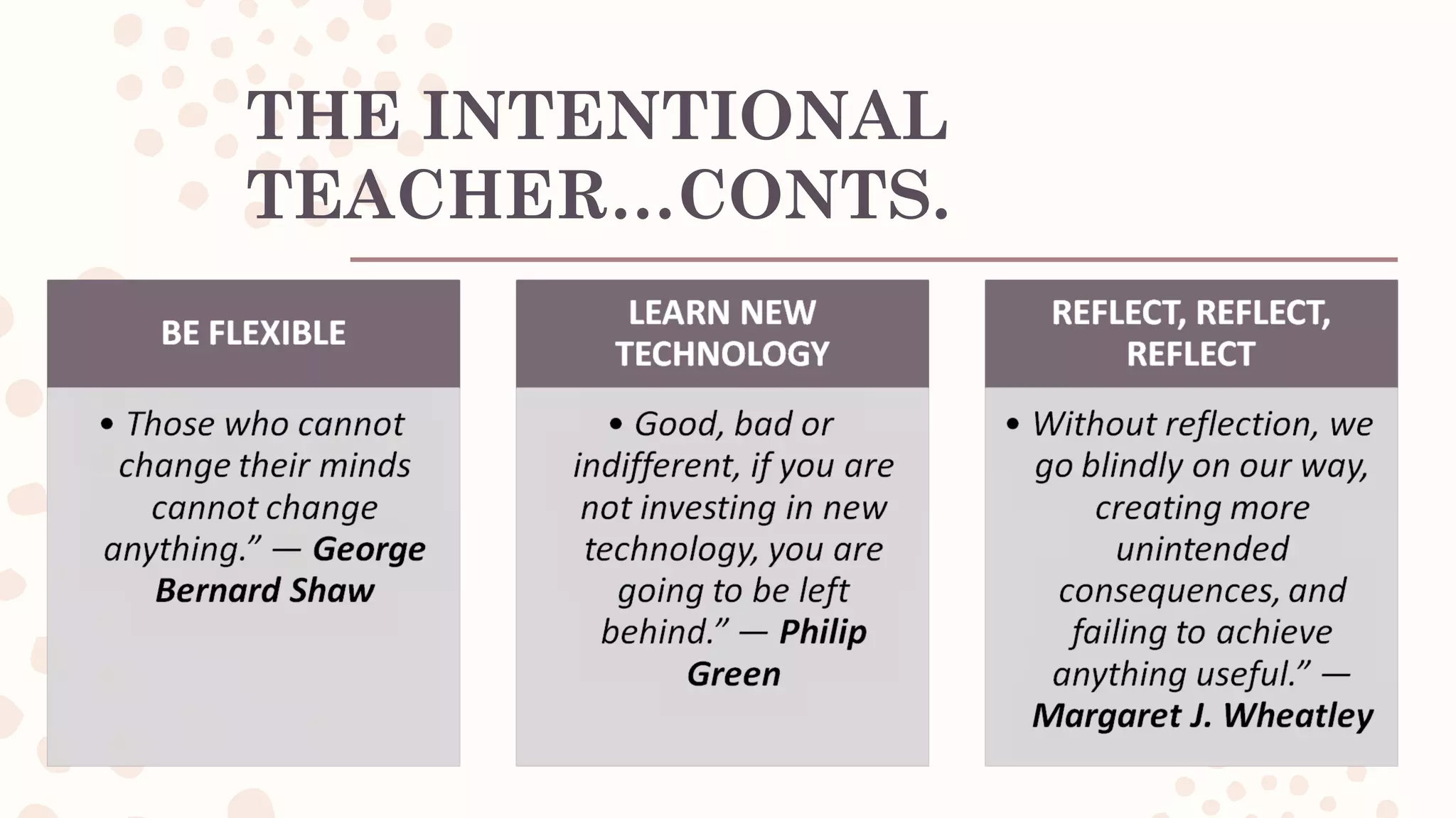 The intentional teacher | PPT