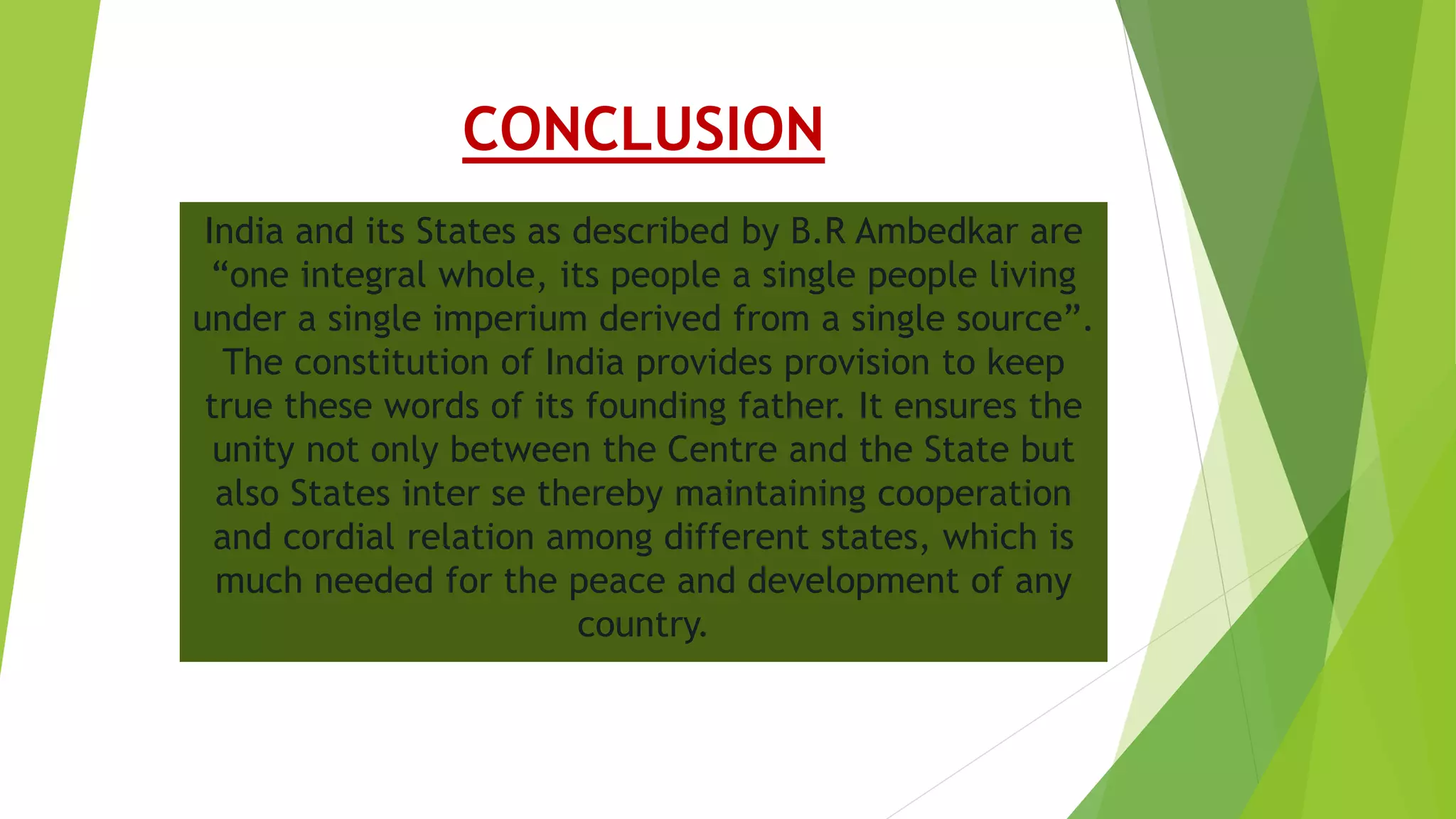 The Inter-State relations | PPTX