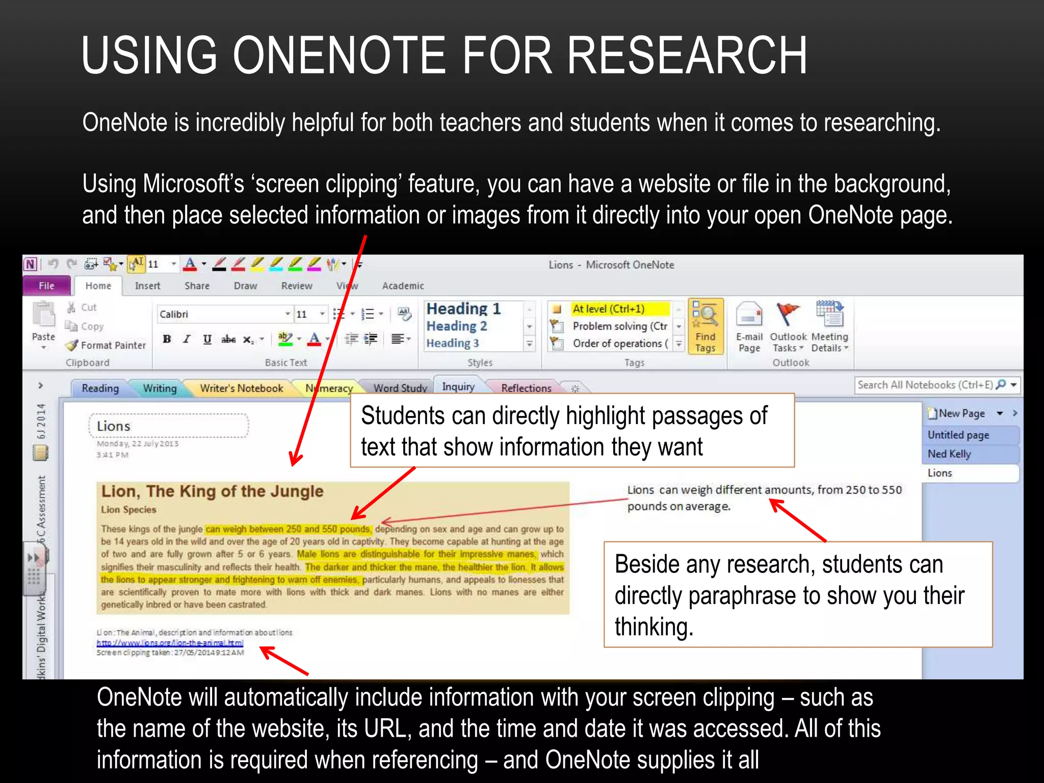 The interactive classroom with Microsoft OneNote | PPTX