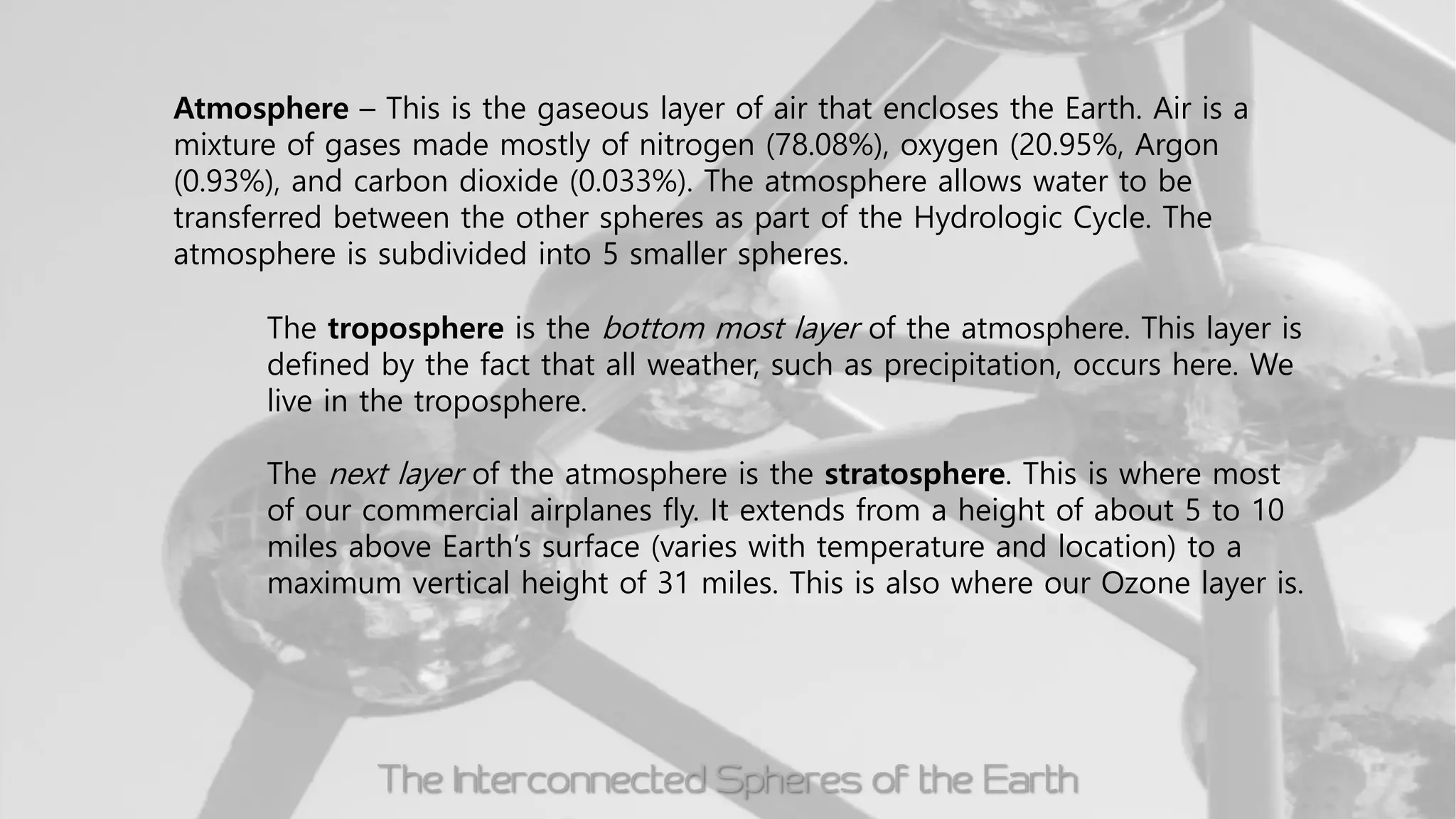 The interconnected spheres of the earth | PDF | Weather | Science