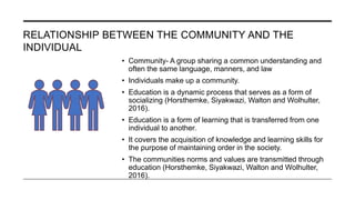 The interdependent dynamic relationship between individuals ...