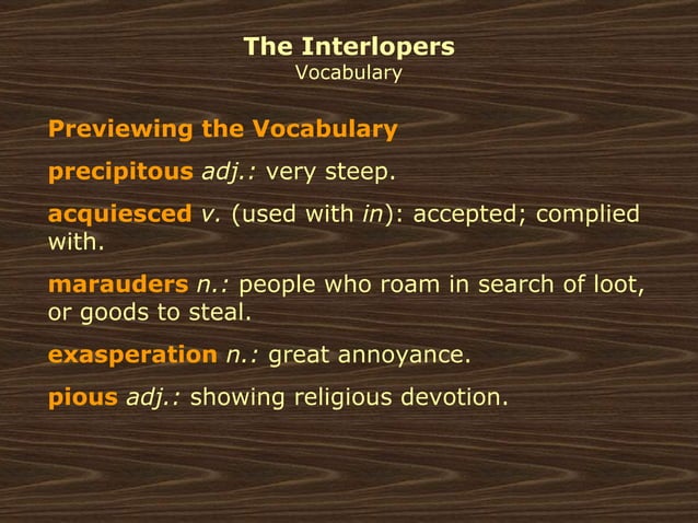 The interlopers | PPT