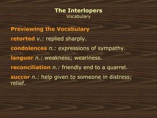 The interlopers | PPT
