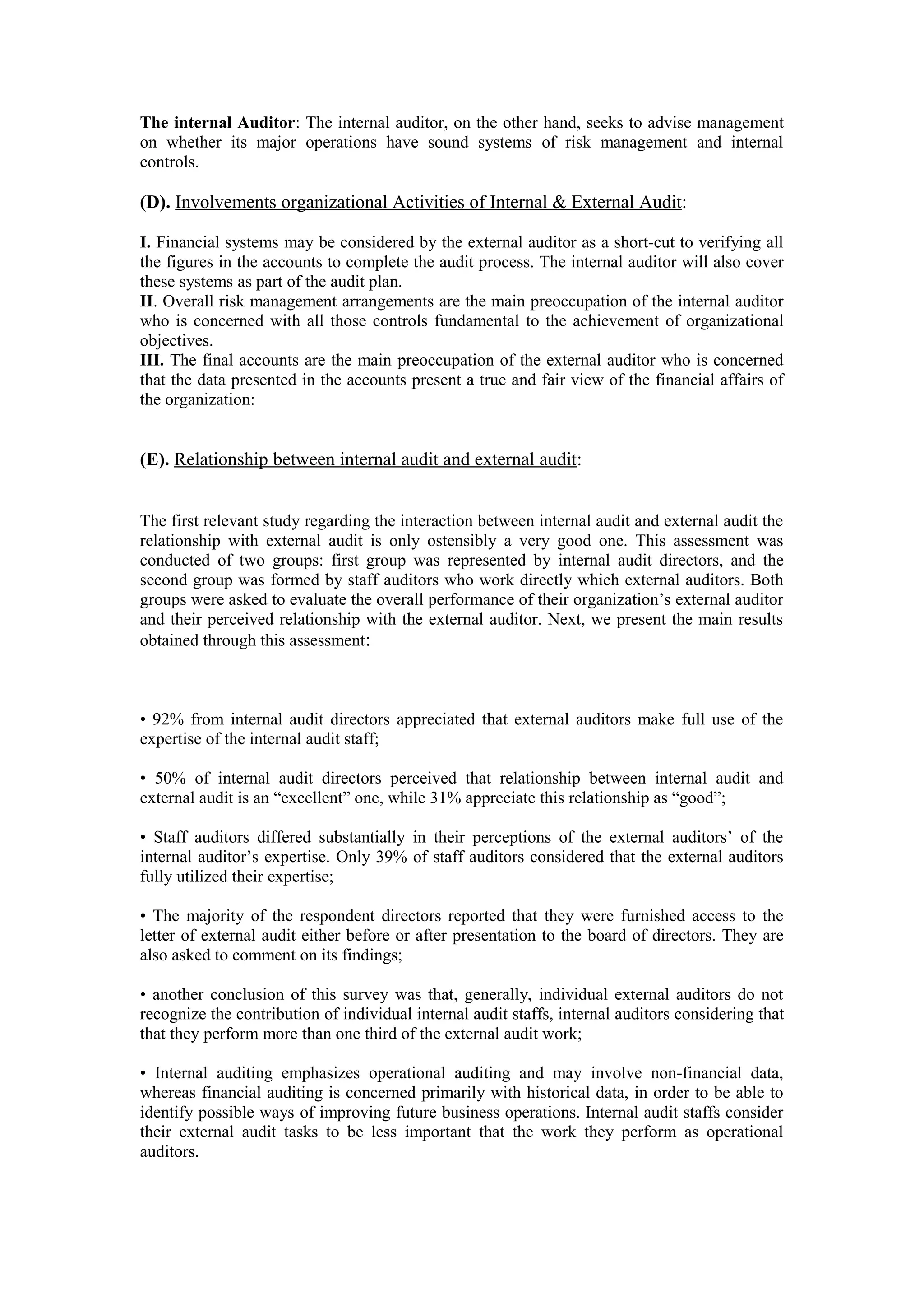 The “internal audit” versus “external audit” in details | PDF