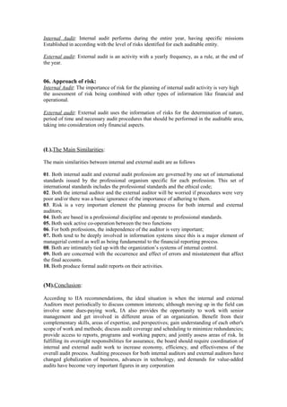 The “internal audit” versus “external audit” in details | PDF