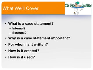 The internal case statement – purpose and process slide share | PPTX