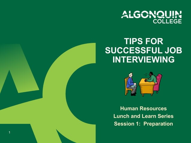 Tips for Successful Job Interviewing: Preparation | PDF | Resume ...