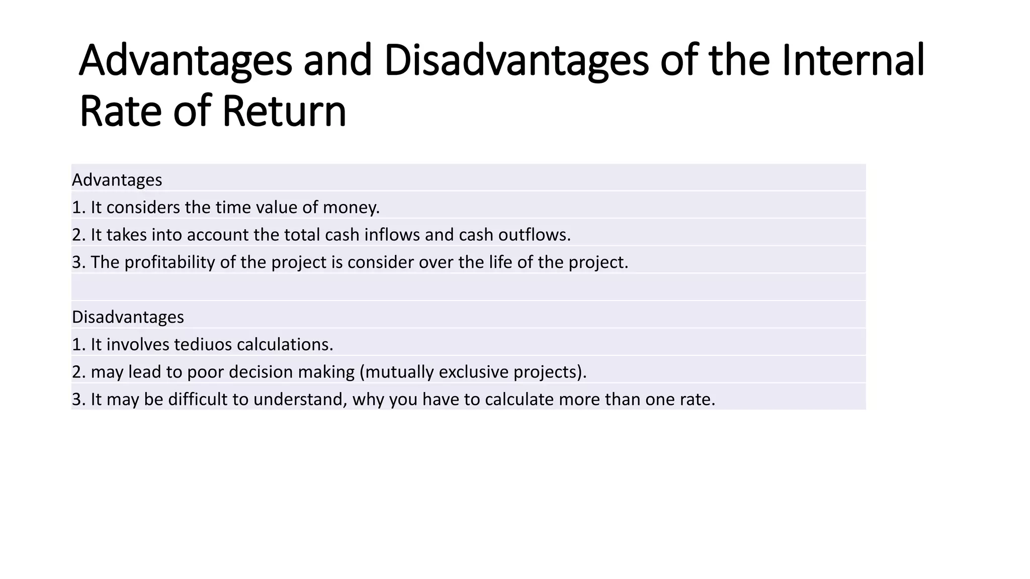 The internal rate of return (IRR) ACCA F9 | PPT