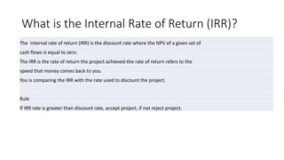 The internal rate of return (IRR) ACCA F9 | PPT