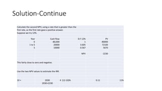 The internal rate of return (IRR) ACCA F9 | PPT