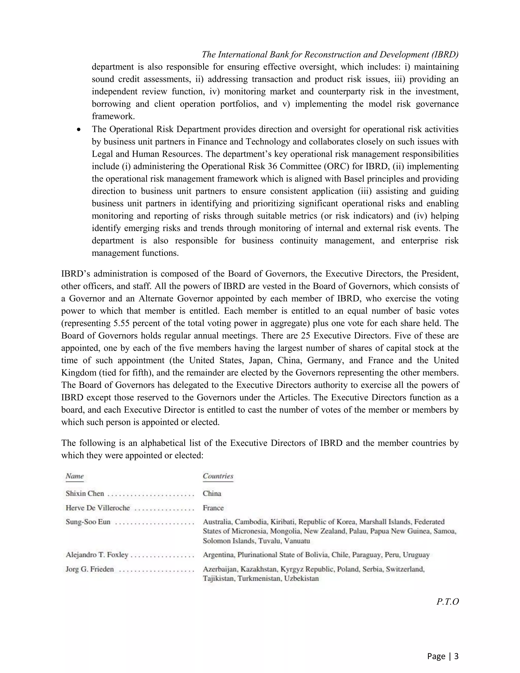 The international bank for reconstruction and development | PDF