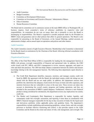 The international bank for reconstruction and development | PDF