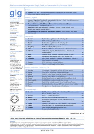 The International Comparative Legal Guide to: International Arbitration ...
