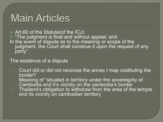 The international court of justice’s Preah Vihear temple | PPTX