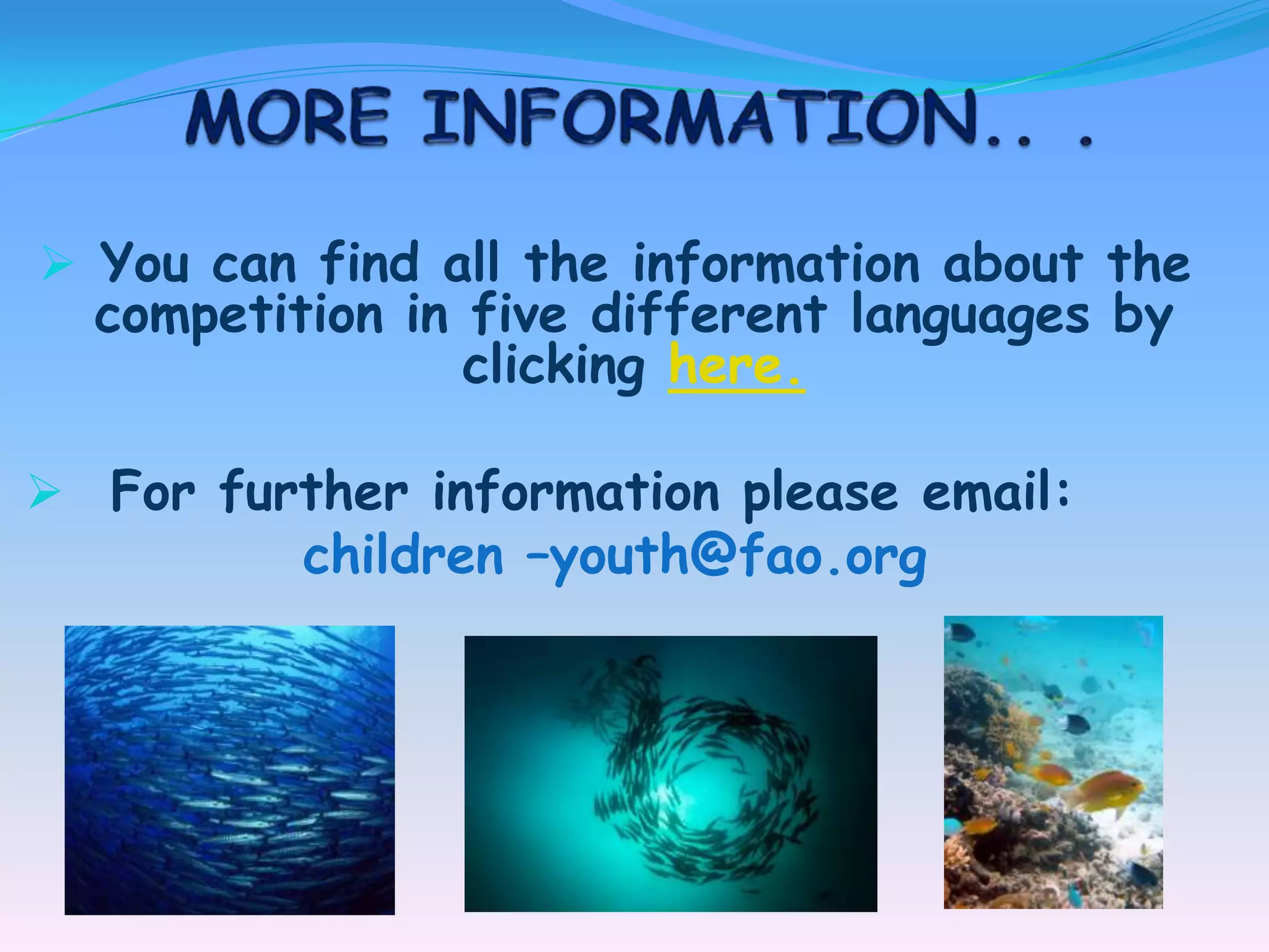 The Fisheries Drawing Competition. FAO | PPTX