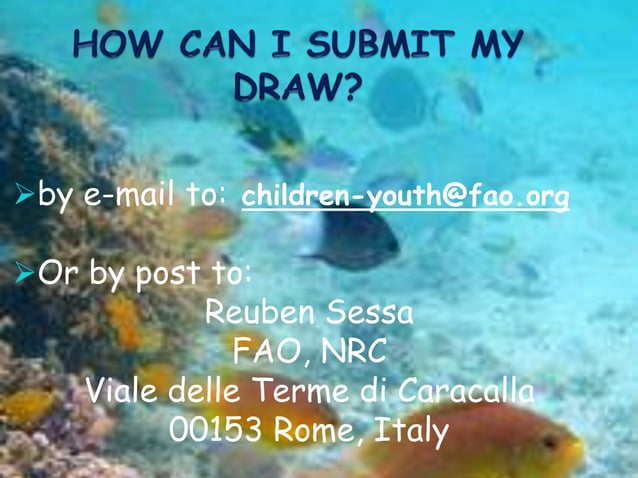 The Fisheries Drawing Competition. FAO | PPT