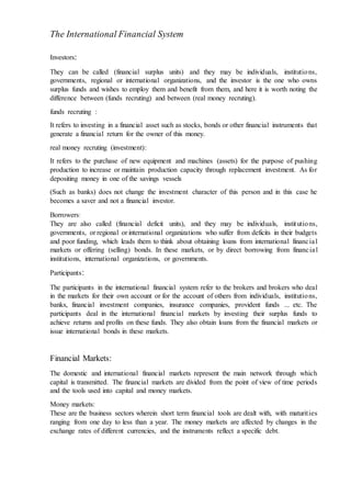 The international financial system | PDF