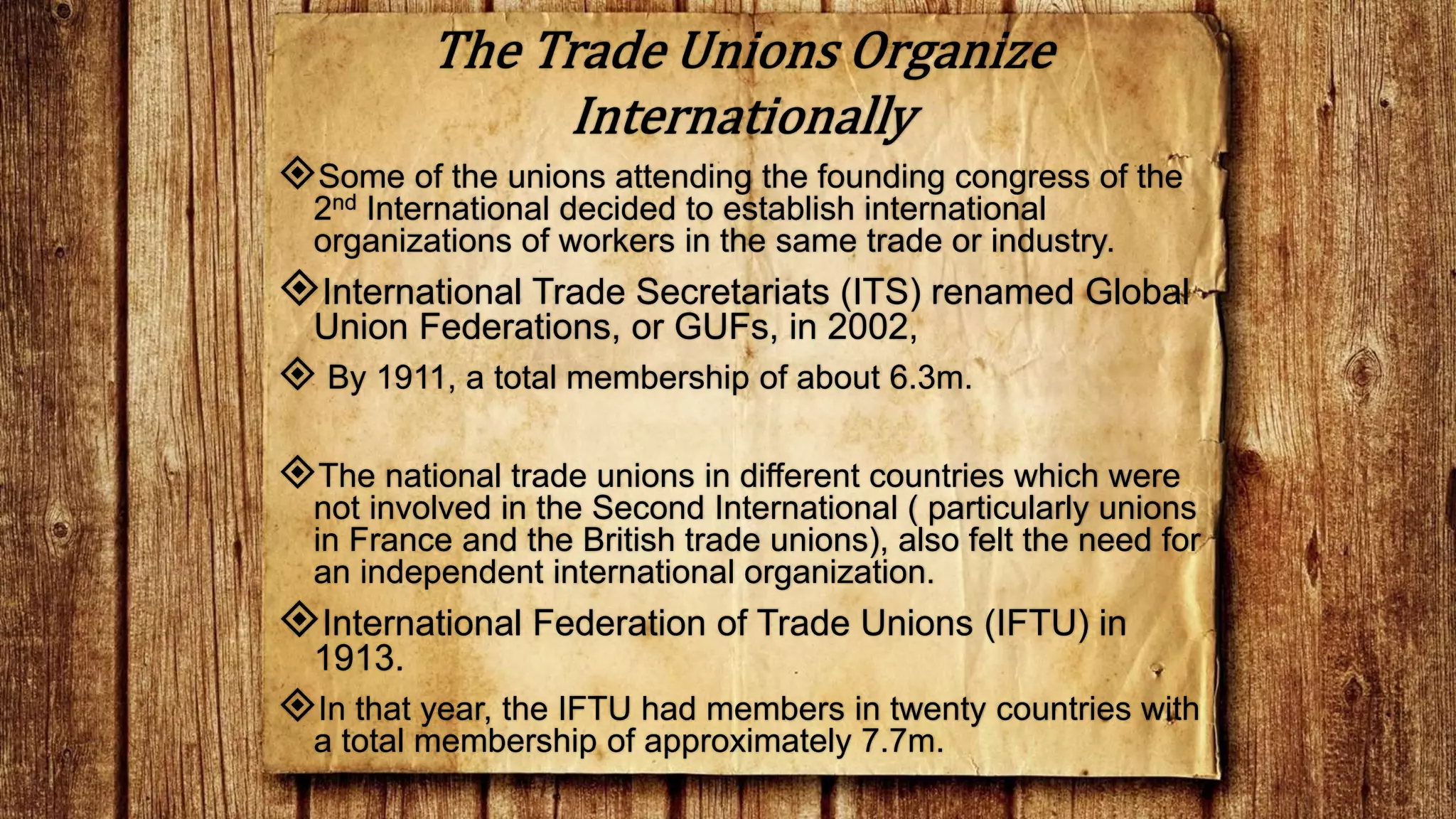The international labor movement | PPTX